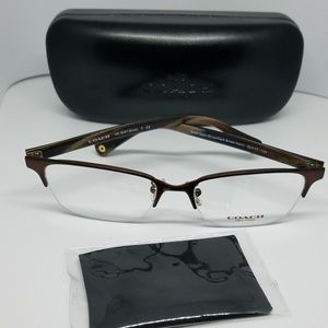 Coach | Accessories | Coach Rx Eyeglasses Satin Brown Semi Rim | Poshmark